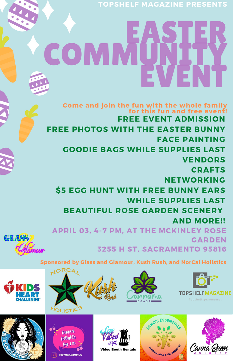 Free Community Easter Event! 04/03/22 – Glass and Glamour
