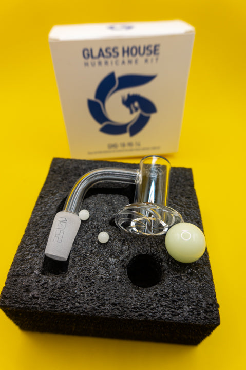 Glow Hurricane Kit Glass House, 14mm, 20mm cup, Beveled Top – Glass and ...